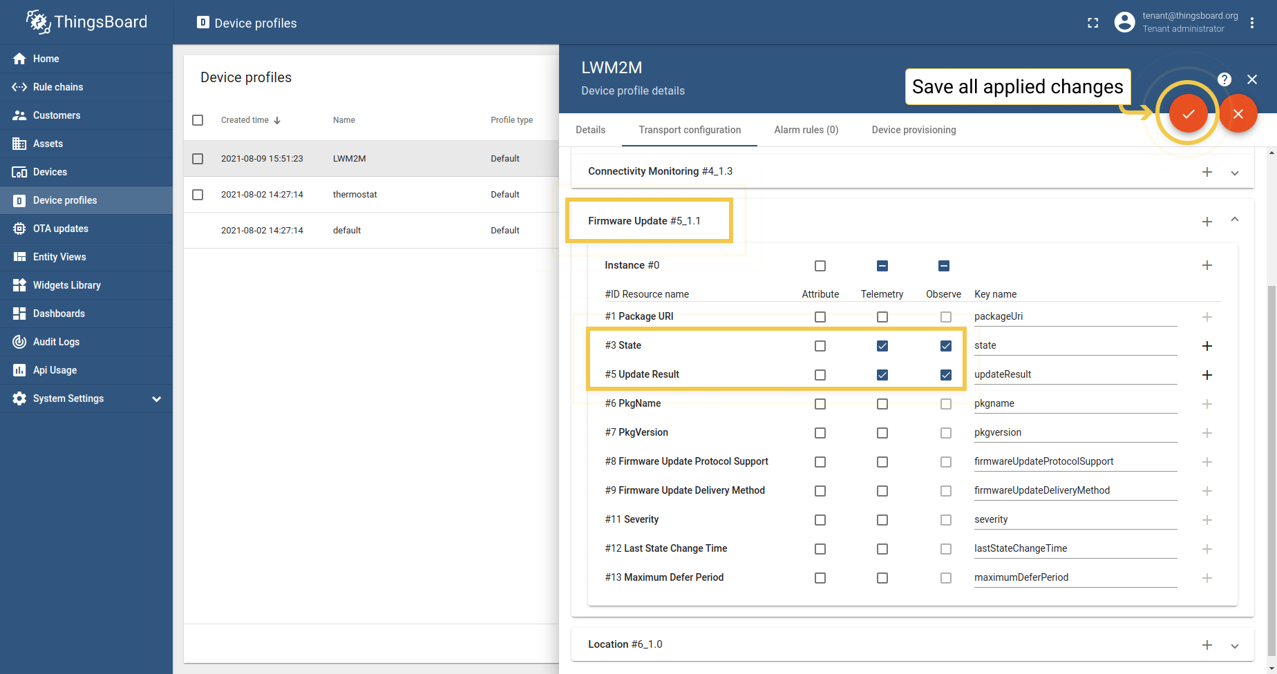 LWM2M Device API Reference | ThingsBoard社区版