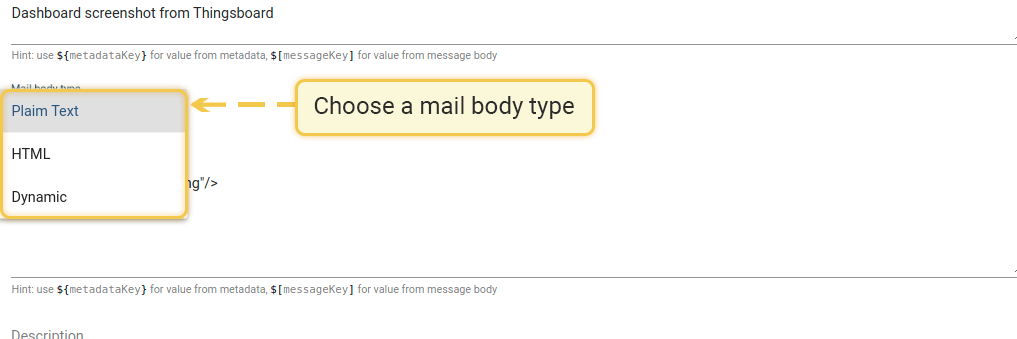 Send HTML or image inside email ThingsBoard社区版